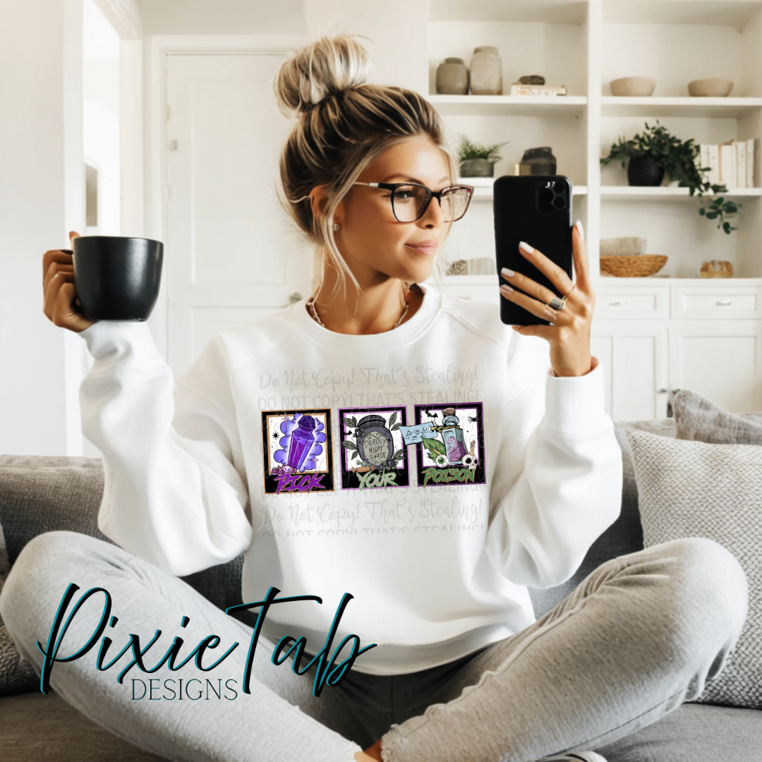Pick Your Poison Digital Download PNG – PixieTab Designs